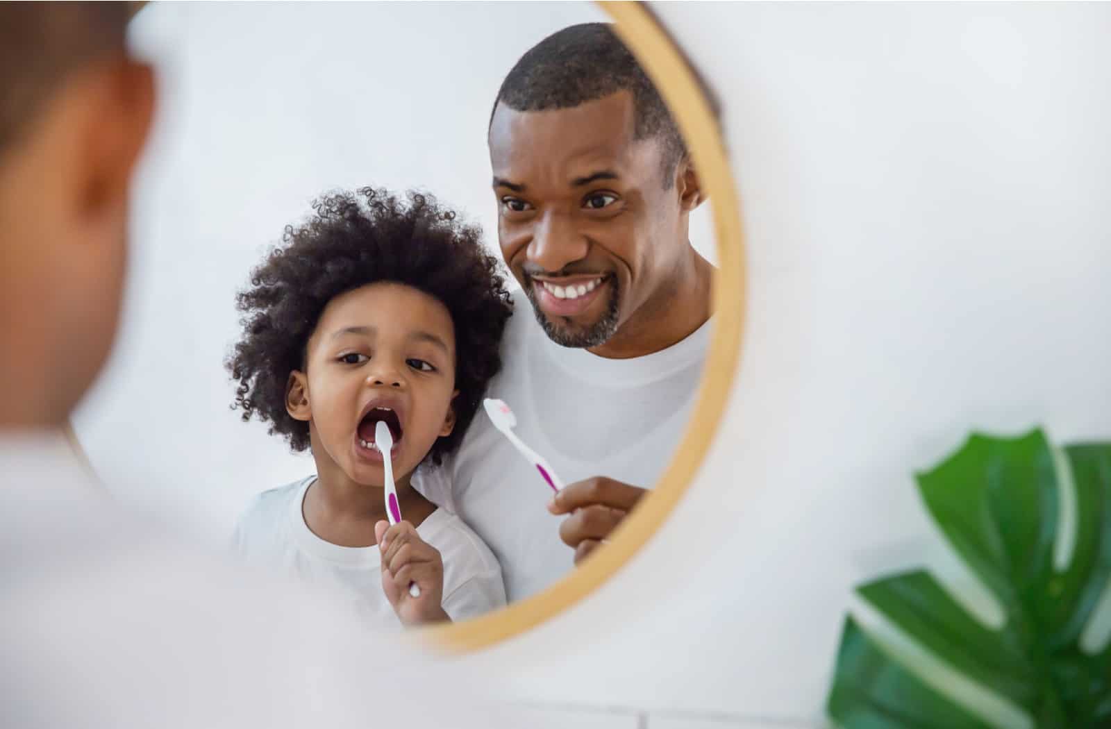 Family Brushing Teeth
